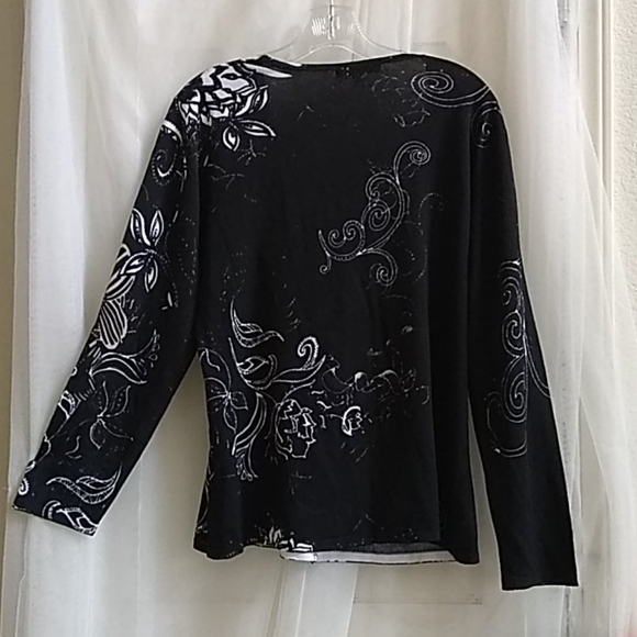 Pierri New York | Sweaters | Pierri New York Black White Beaded Button ...